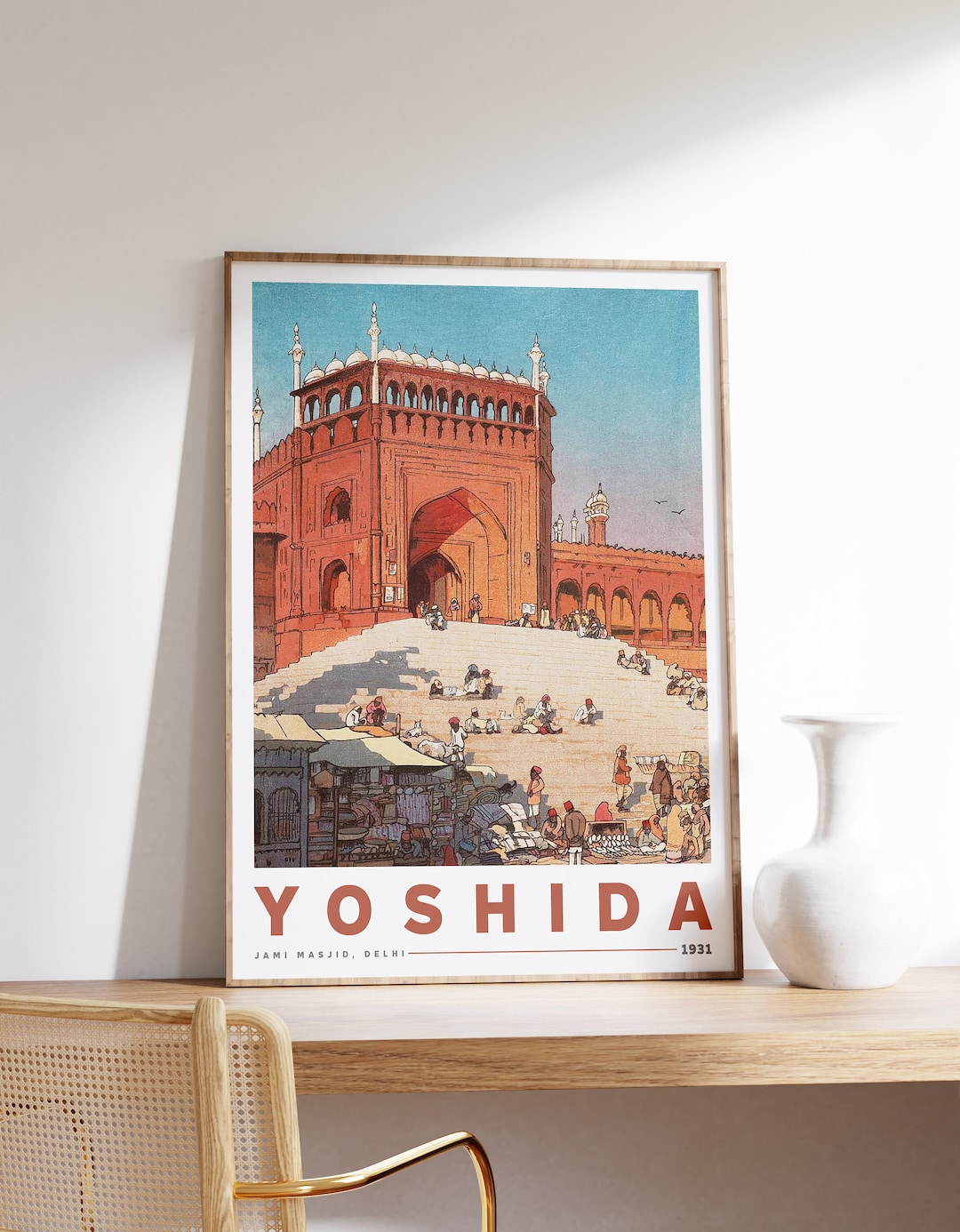 Hiroshi Yoshida | Jami Masjid, Delhi | Japanese Woodblock Print ...