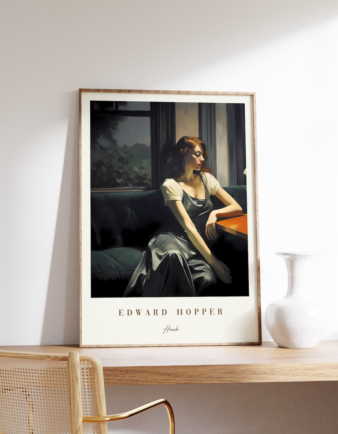 Hush Painting | Edward Hopper | Hush Poster | Mid Century Modern | Art ...