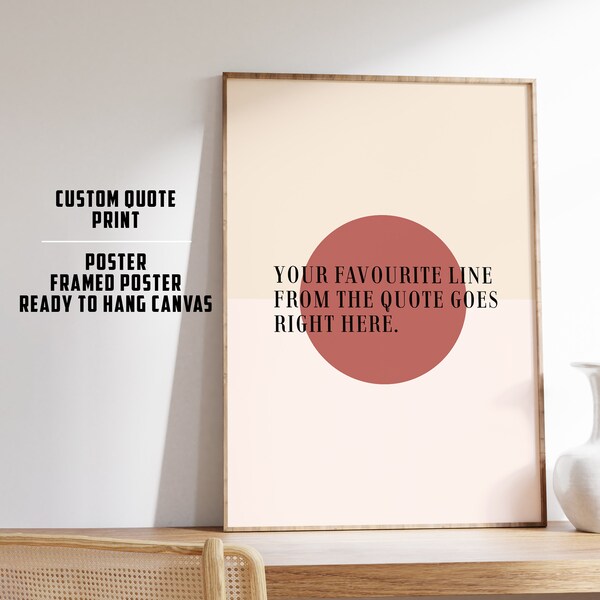 Custom Quote Poster - Etsy