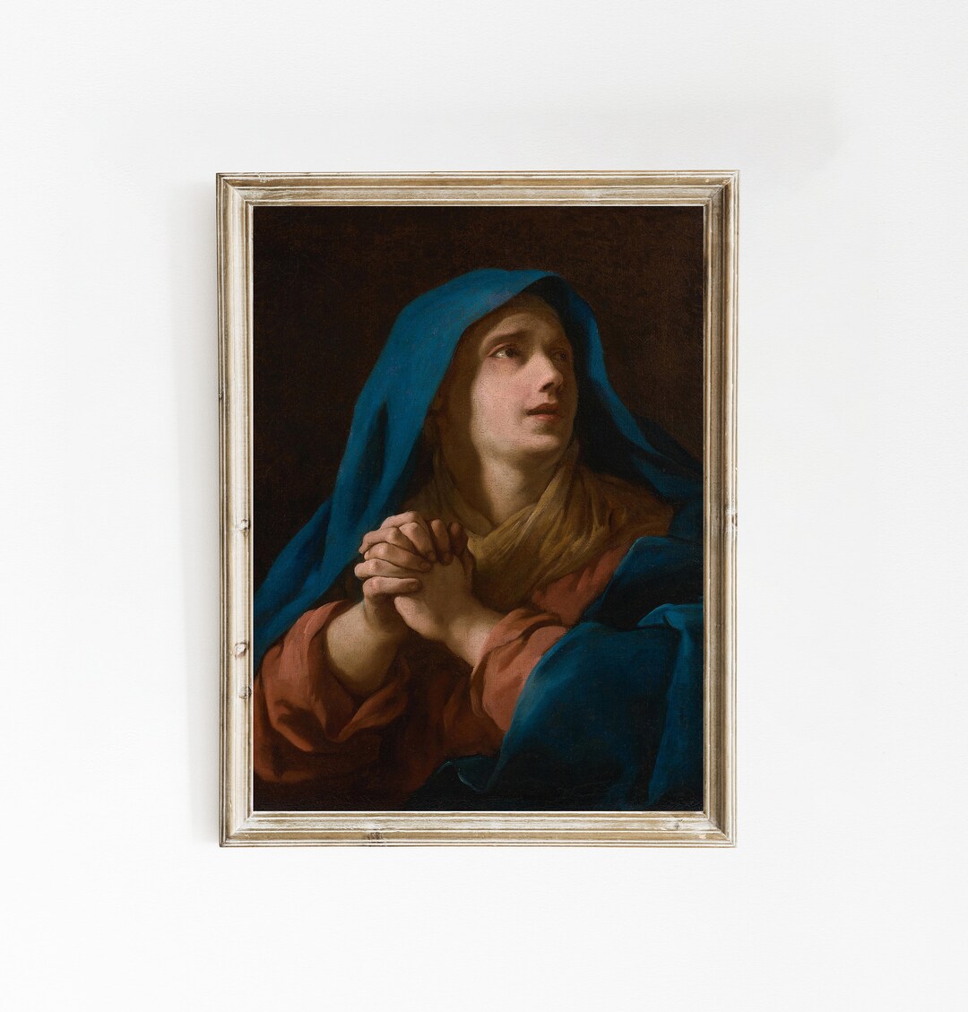 Jean François De Troy - the Virgin in Prayer (1724) | Vintage Poster ...