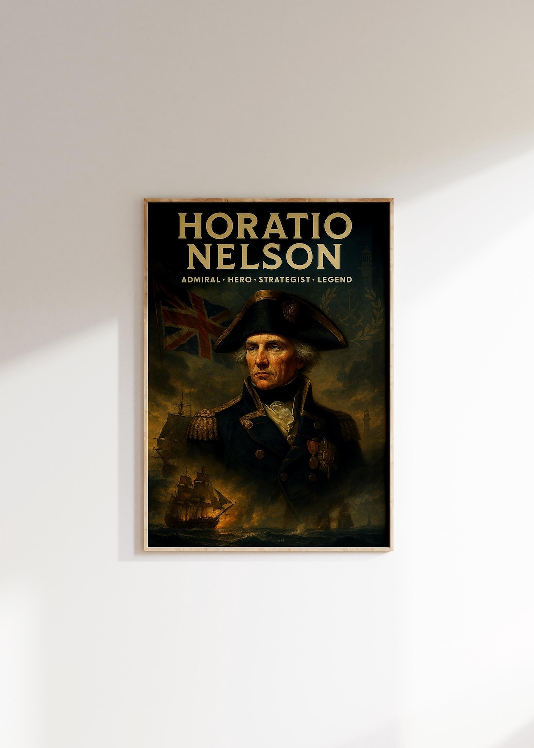 Horatio Nelson Poster, British Navy Admiral Art, Trafalgar War Print ...