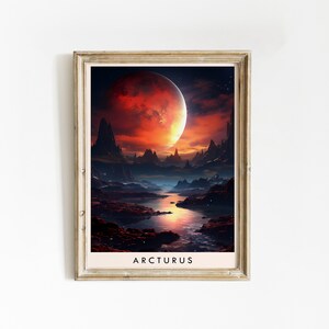 Vintage Arcturus Galaxy Poster | Outer Space Art | Astronomy Wall Art ...
