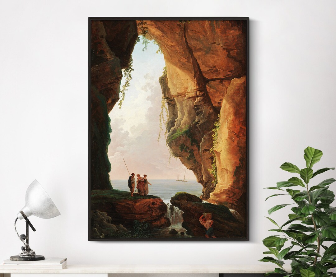 Hubert Robert - the Mouth of a Cave (1784) | Wall Art Landscape Gift ...