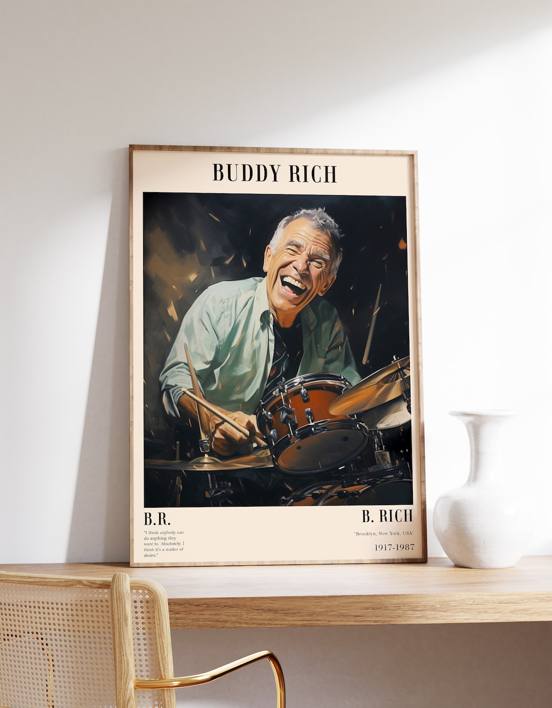 Buddy Rich Poster | Musical Print | Jazz Poster | Jazz Portrait | Musical Decor | Jazz Art Print ...