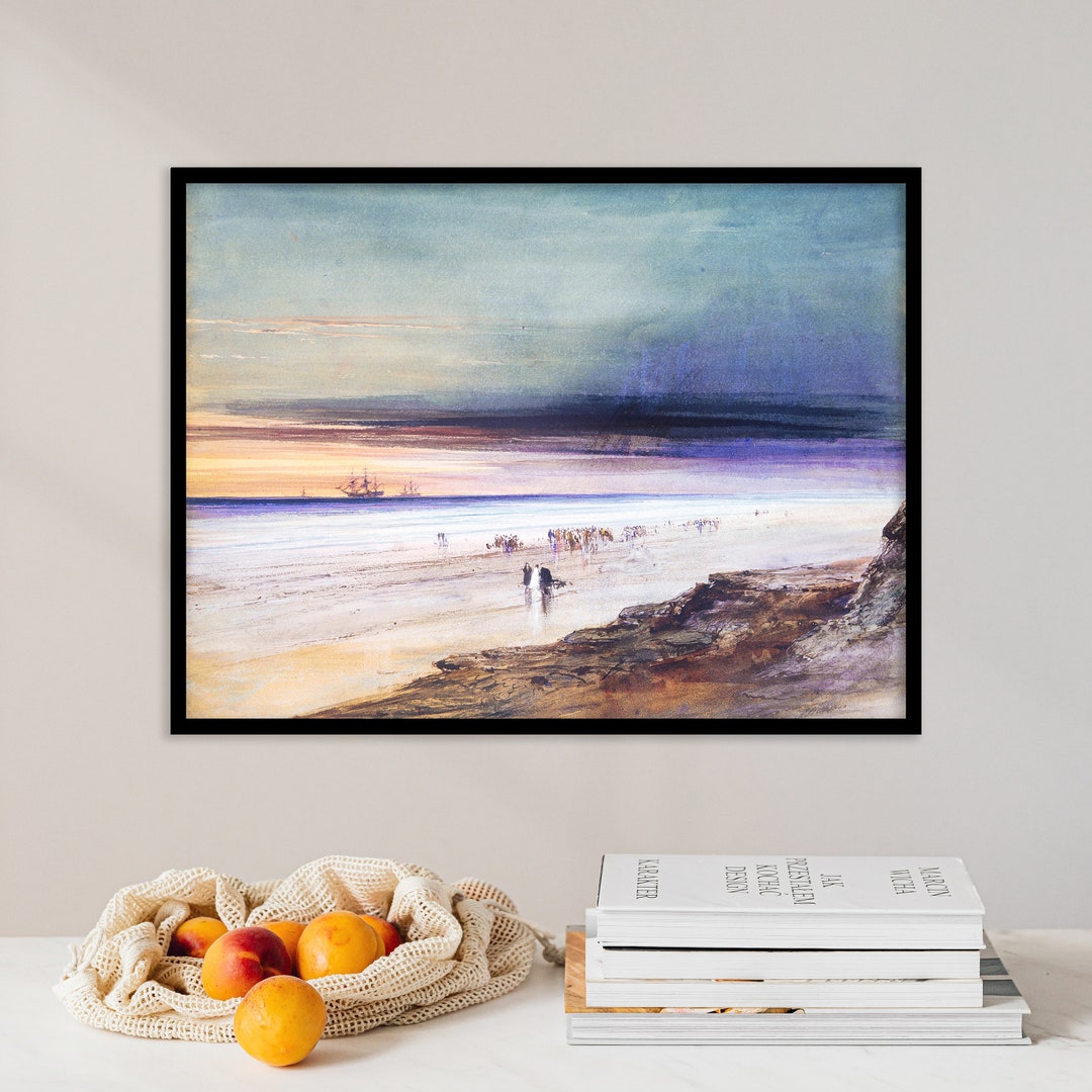 Vintage Beach Oil Painting | James Hamilton | Beach Scene (1865 ...