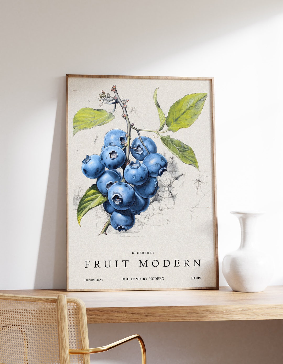 Blueberry Print | Blueberry Poster | Vintage Fruit Art | Antique Decor ...