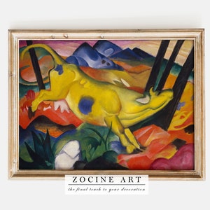 Franz Marc - the Yellow Cow (1911) - Famous Painting Poster Gift Wall ...
