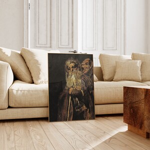 Two Old Men by Francisco Goya | Vintage Painting Print | Dark Art Print ...