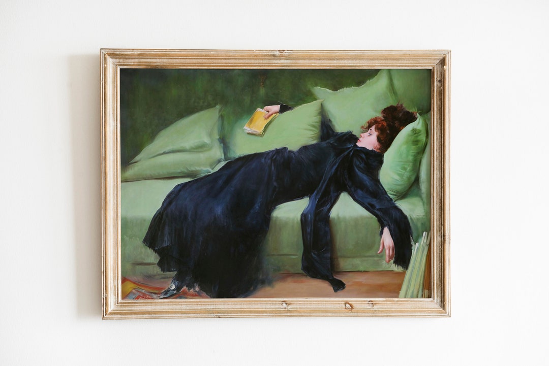 Decadent Young Woman | After the Dance | Vintage Painting | Book Art ...