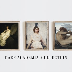 Dark Academia Print | Vintage Gallery Wall Set | Angel Print | Dark ...
