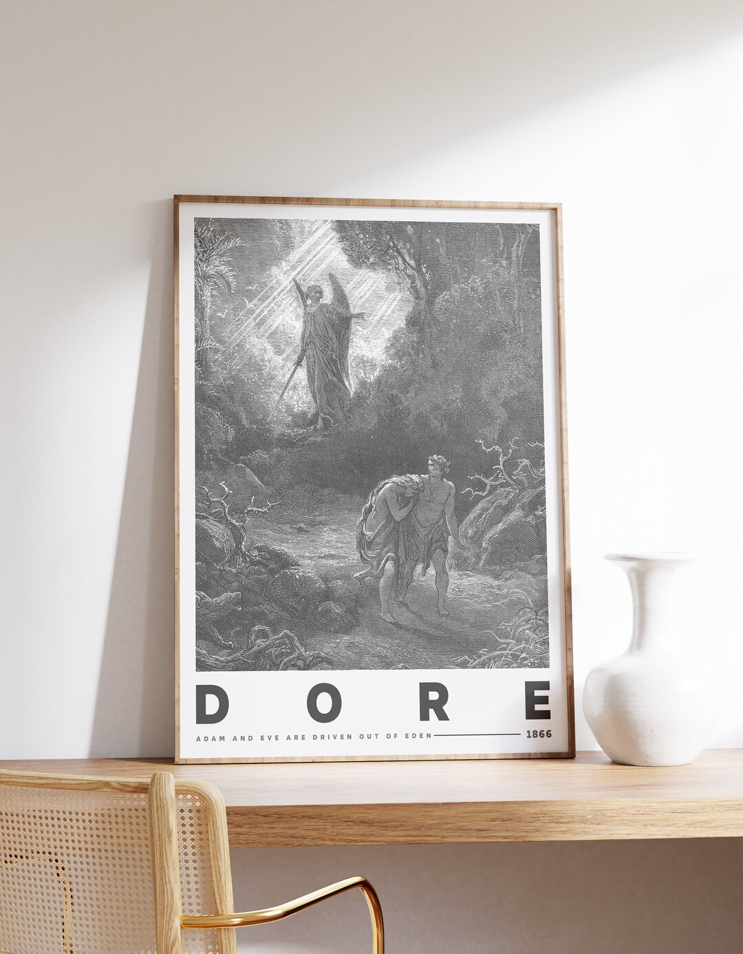 Gustave Dore Art Print | Adam and Eve Are Driven Out of Eden ...