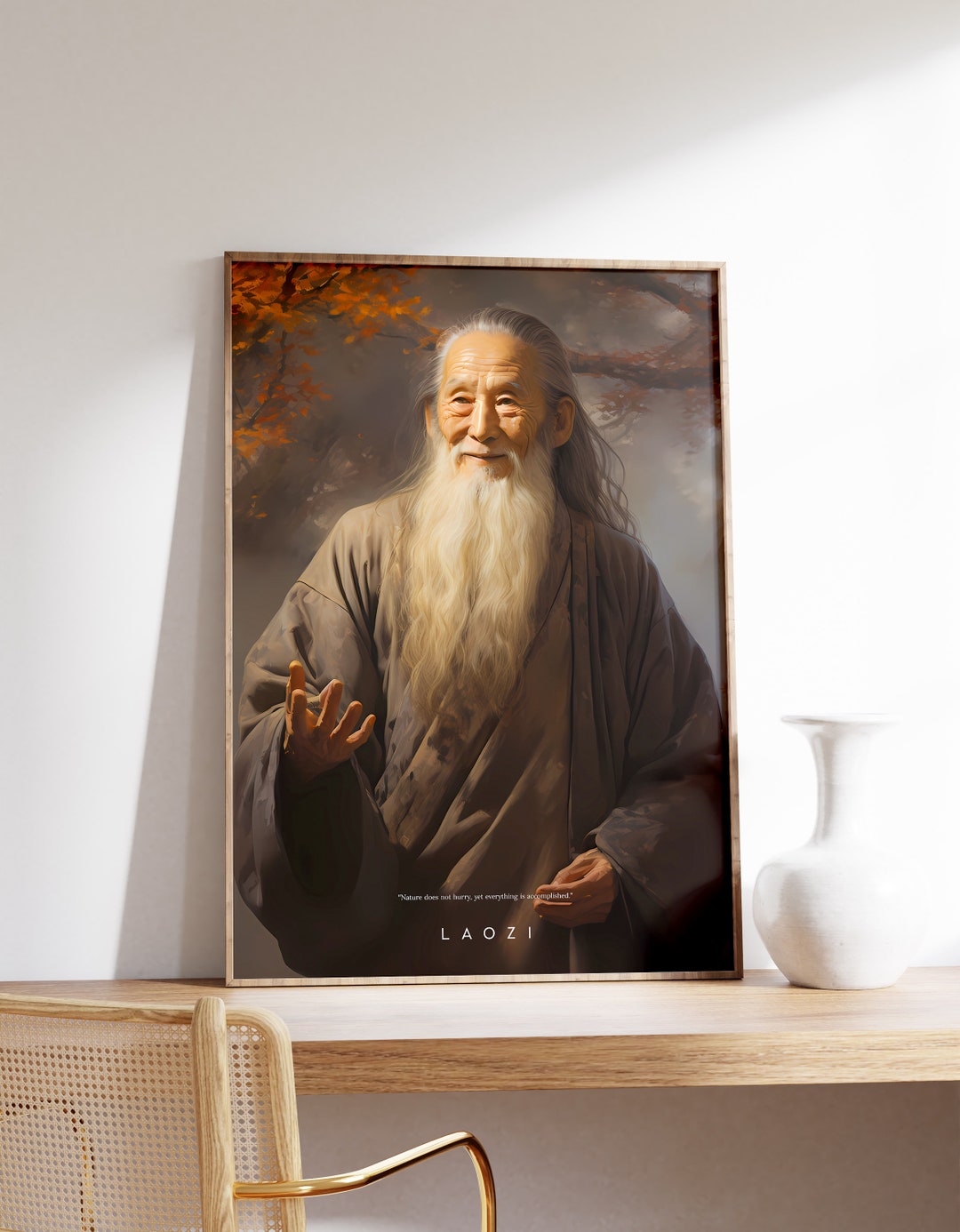 Laozi Poster | Philosopher Print | Bookworm Gift | Quote Decor | Modern ...