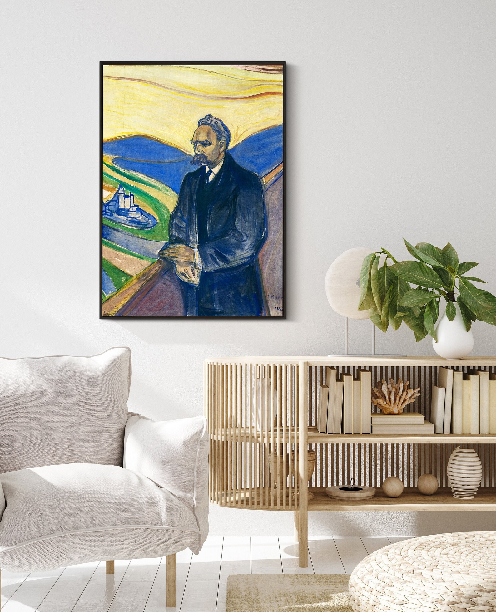 Edvard Munch Friedrich Nietzsche Portrait 1906 Canvas Print Painting ...