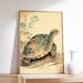 Japanese Turtle Poster | Animal Poster | Turtle Art Print | Turtle Wall ...
