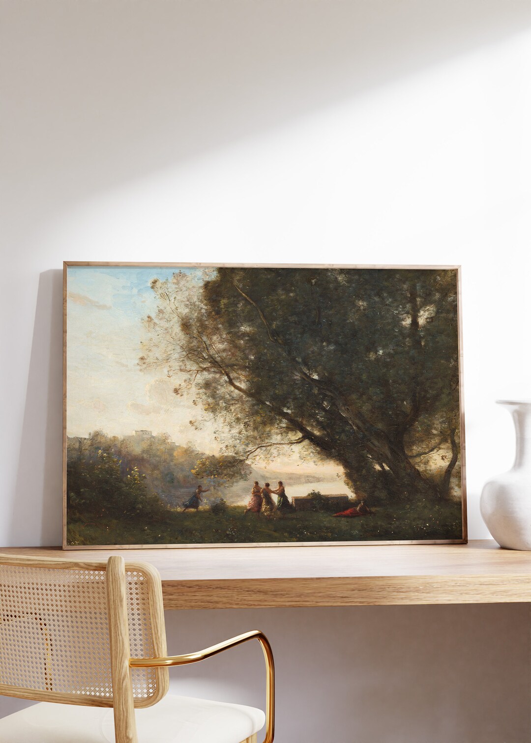 Jean-baptiste-camille Corot - Dance Under the Trees at the Edge of the ...
