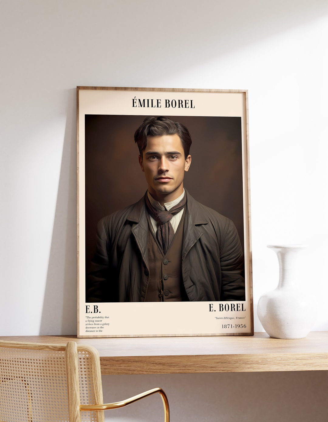 Émile Borel | Scientist Portrait | Math Genius Art | Inspirational ...
