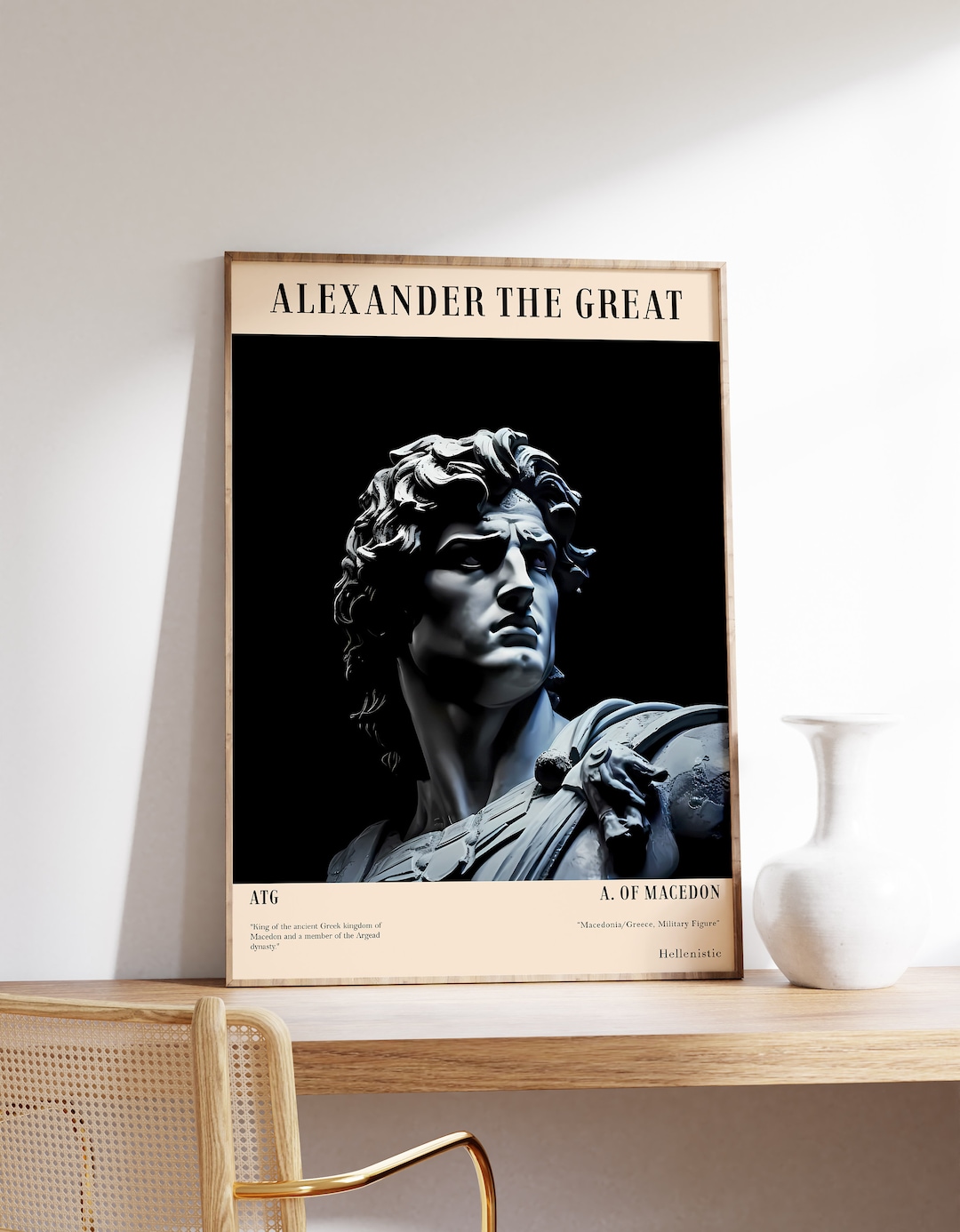 Alexander the Great Print | Vintage Print | Minimal Wall Decor | Wall ...