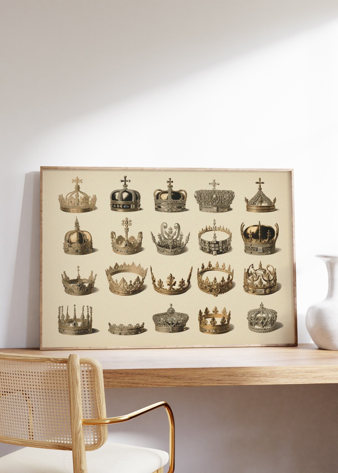 Antique Crown Jewels Art Print | Vintage Art Print | Vintage Royal Art ...