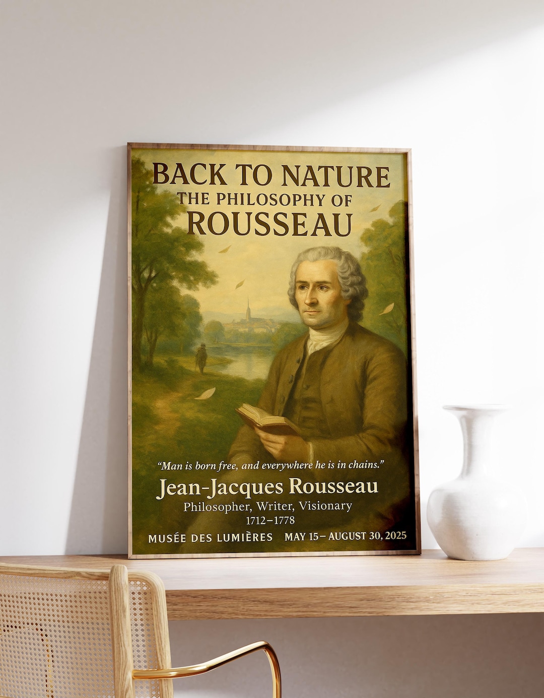 Rousseau Poster, Geneva Art Print, Enlightenment Wall Art, Musée Des ...