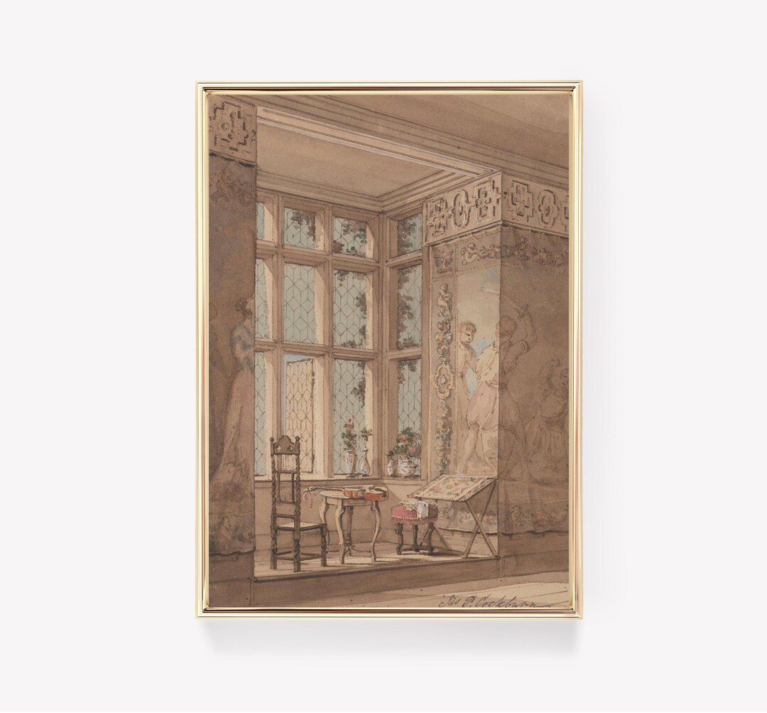 James Roberts Art | the Bay Window Poster | No. 1 High Row Print | Vintage Painting | 1863 ...