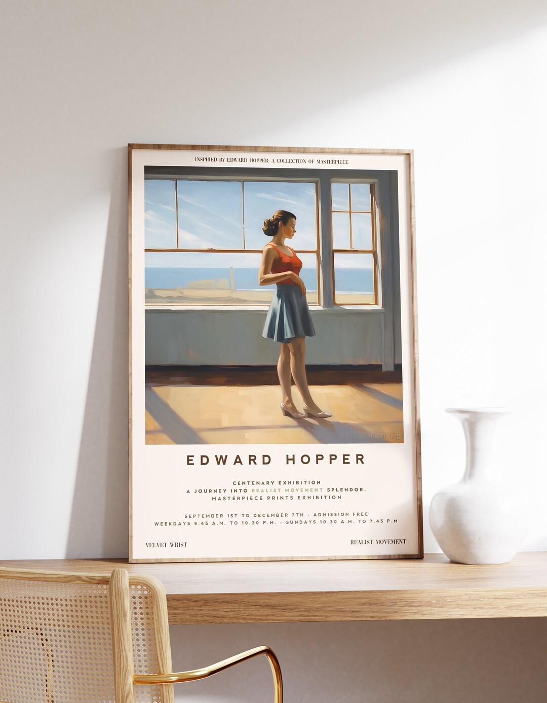 Edward Hopper Exhibition Poster | Aesthetic Painting | Contemporary ...