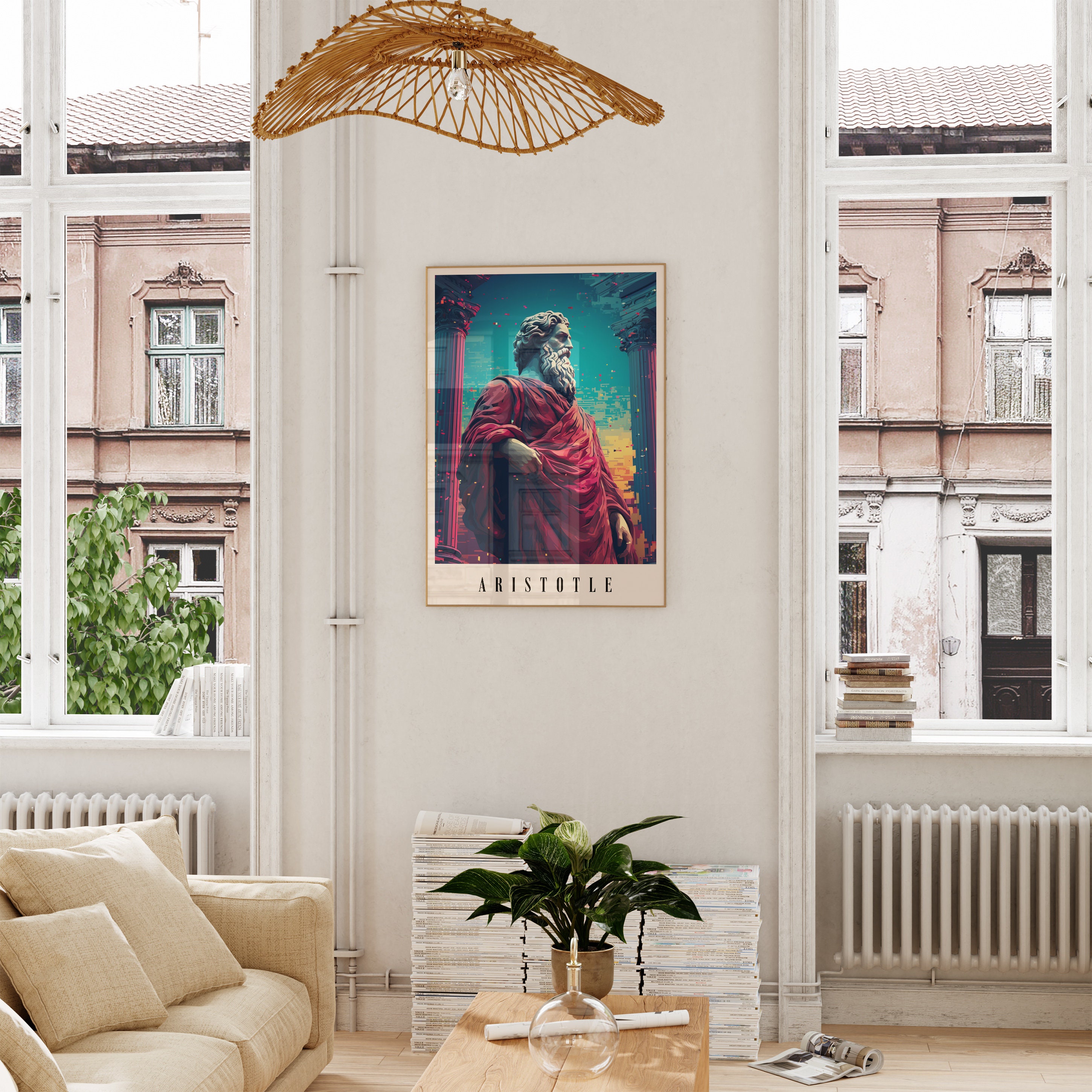 Aristotle Poster | Philosopher Print | Bookworm Gift | Home Decor ...