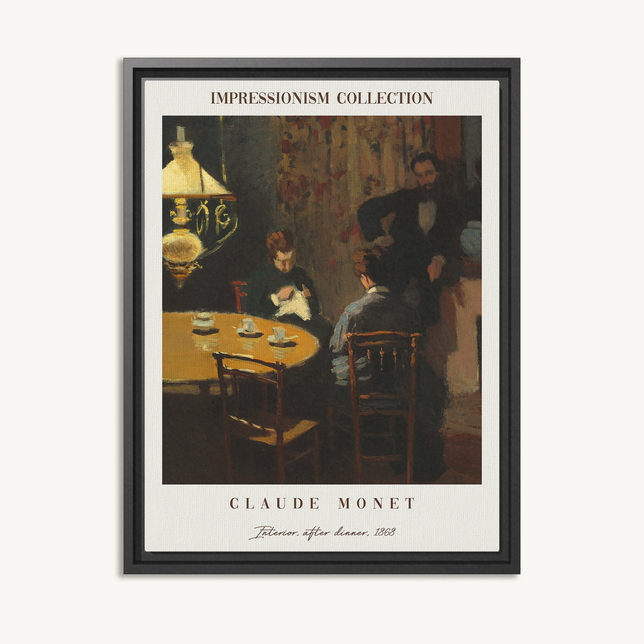 Claude Monet Exhibition Poster | Interior, After Dinner | Monet Wall ...
