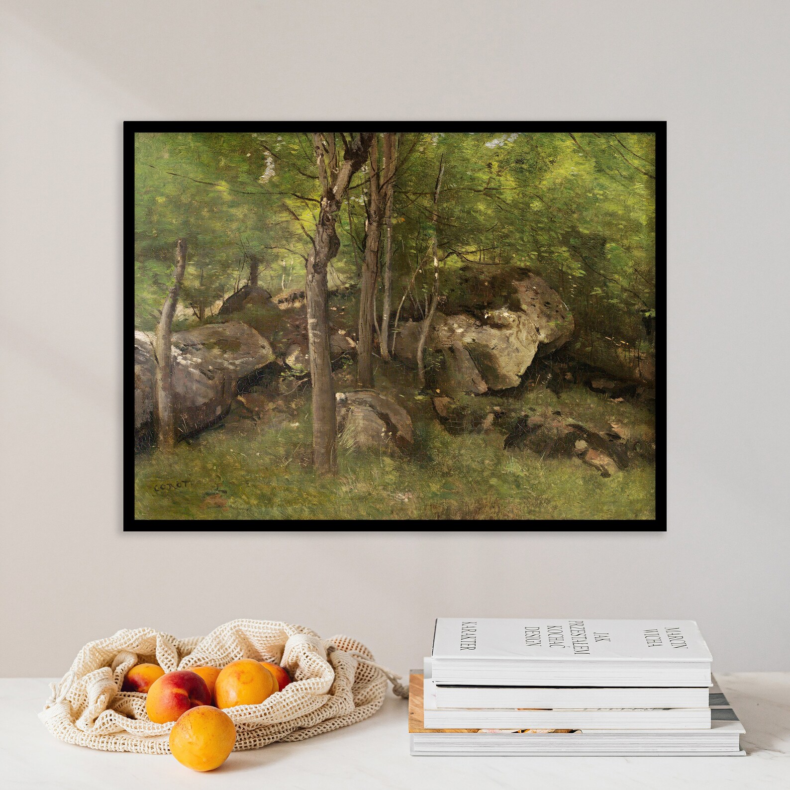 Jean-baptiste-camille Corot - Rocks in the Forest of Fontainebleau ...