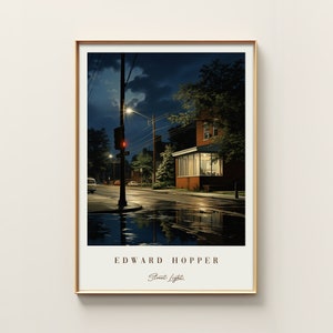 Street Light Poster | Edward Hopper | Vintage Painting | Modern Wall ...
