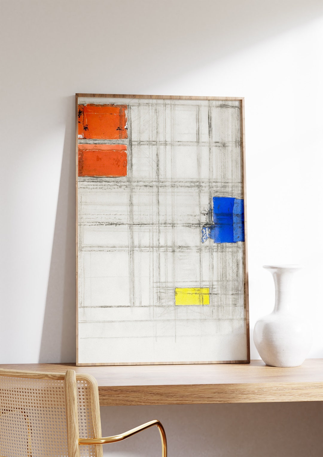 Study for a Composition by Piet Mondrian | Abstract Art Print | Vintage ...