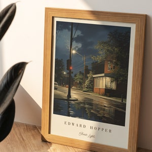 Street Light Poster | Edward Hopper | Vintage Painting | Modern Wall ...