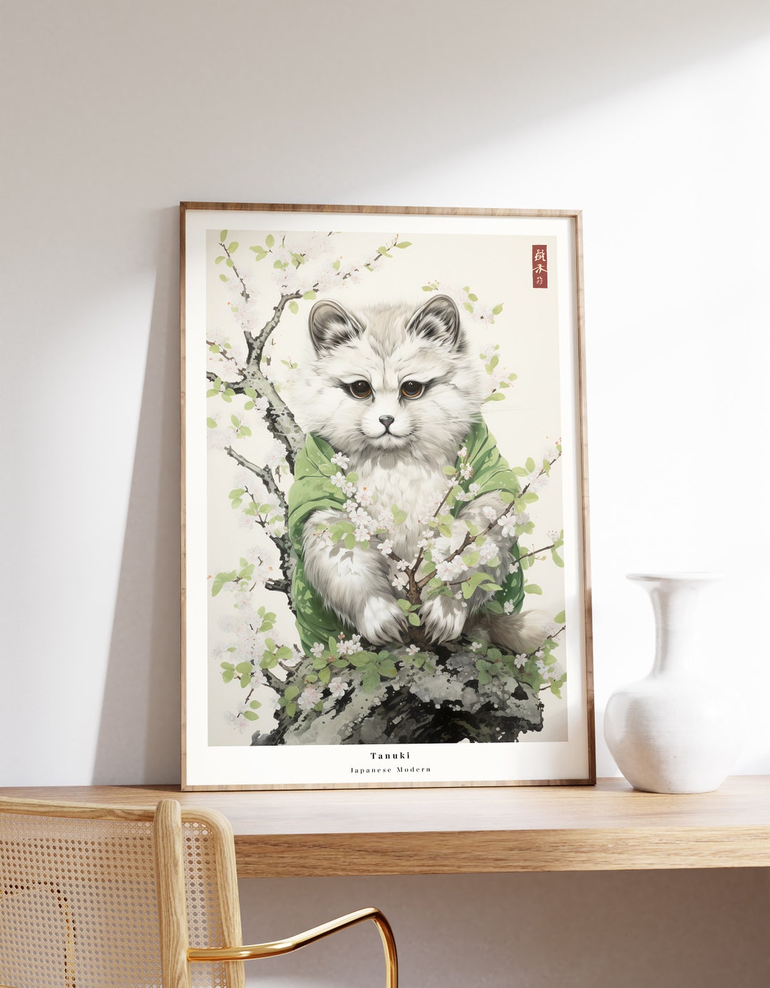 Japanese Art Print | Tanuki Print | Animal Wall Art | Traditional ...