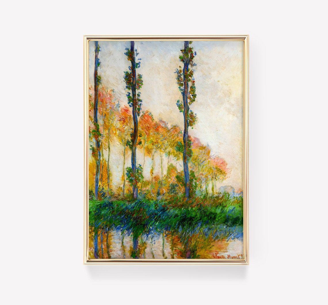 Claude Monet Poster | the Three Trees | Monet Wall Art | Monet Print ...