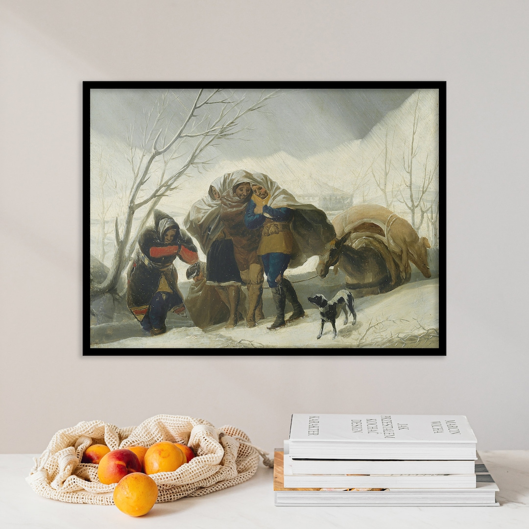 Francisco Goya - Winter Scene (1786) - Landscape Portait Poster Print ...