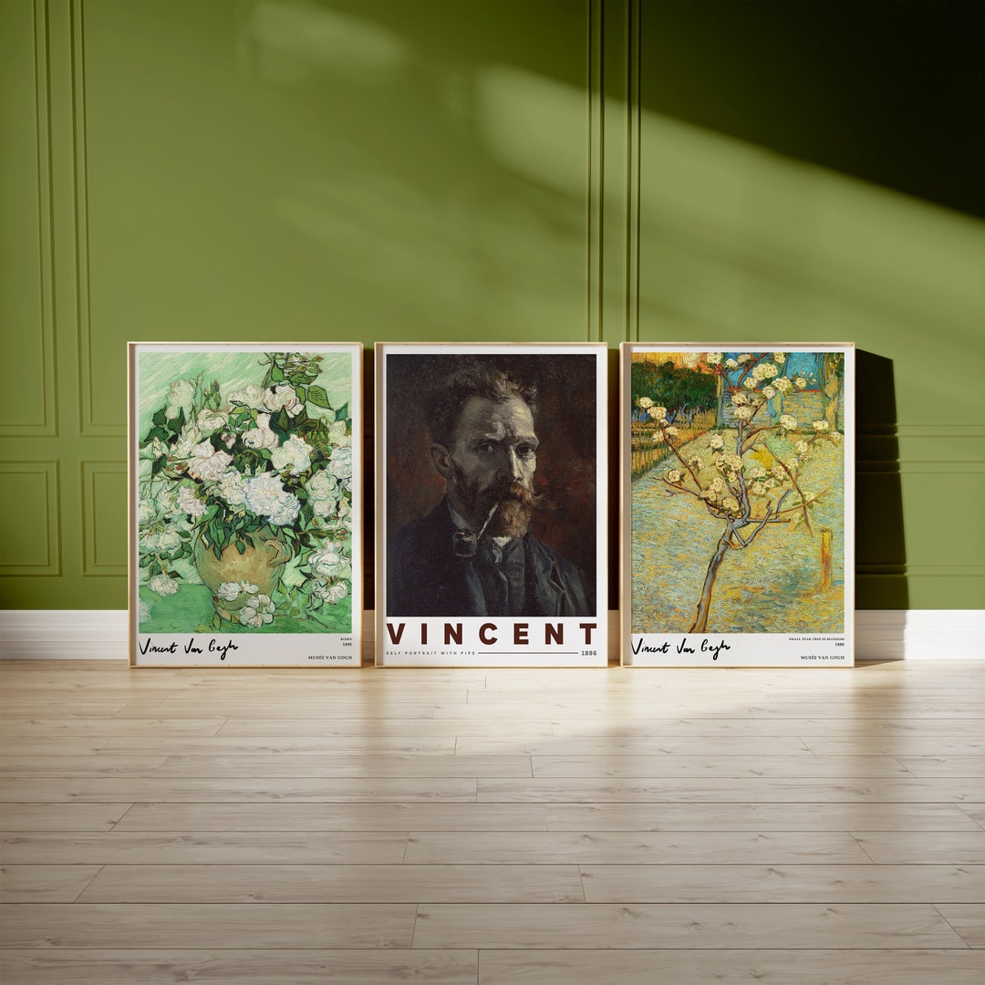 Van Gogh Set of 3 Print | Exhibition Print | Van Gogh Decor | Van Gogh ...