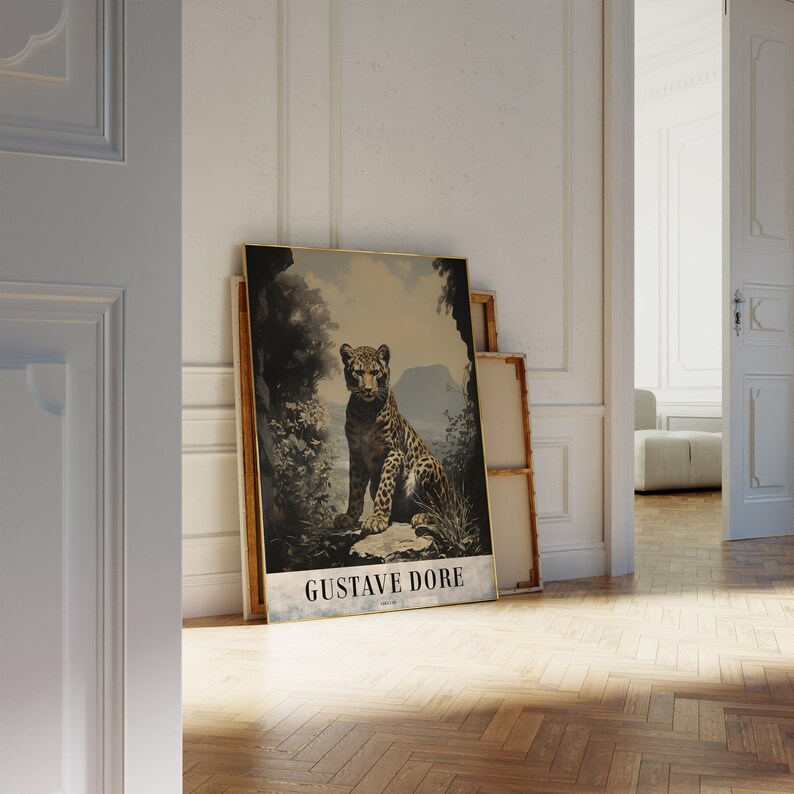 Cheetah Art | Gustave Dore | Gothic Wall Art | Aesthetic Wall Art ...