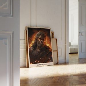 Hephaestus Poster | Mythology Poster | Ancient Greece Art | Mythical ...