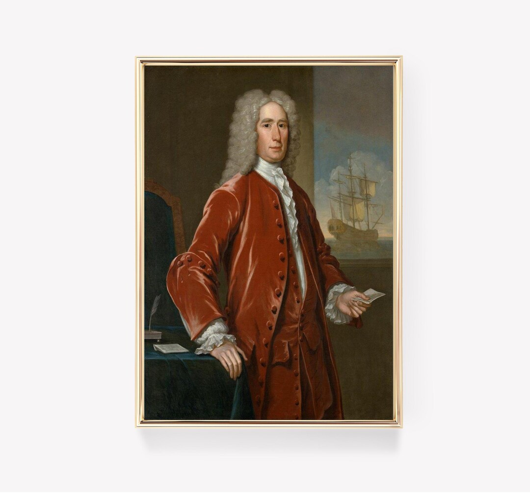 Captain Andrew Robinson | John Smibert Art | Vintage Print | Historical ...