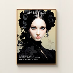 Ada Lovelace Print | Ada Lovelace | Vintage Wall Art | Vintage Poster ...