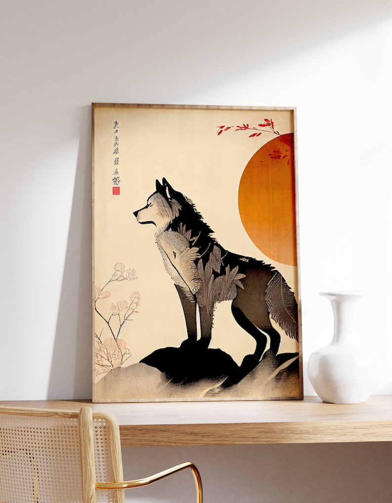 Premium Print Wolf Poster Japanese Painting Ukiyo-e - Etsy