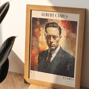 Albert Camus Poster | Vintage Wall Art | Bookworm Gift | Wall Art ...