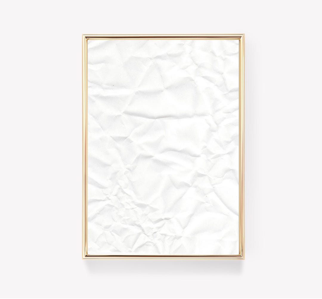 Crumpled Paper Texture | White Paper Print | Wall Art Decor | Vintage ...