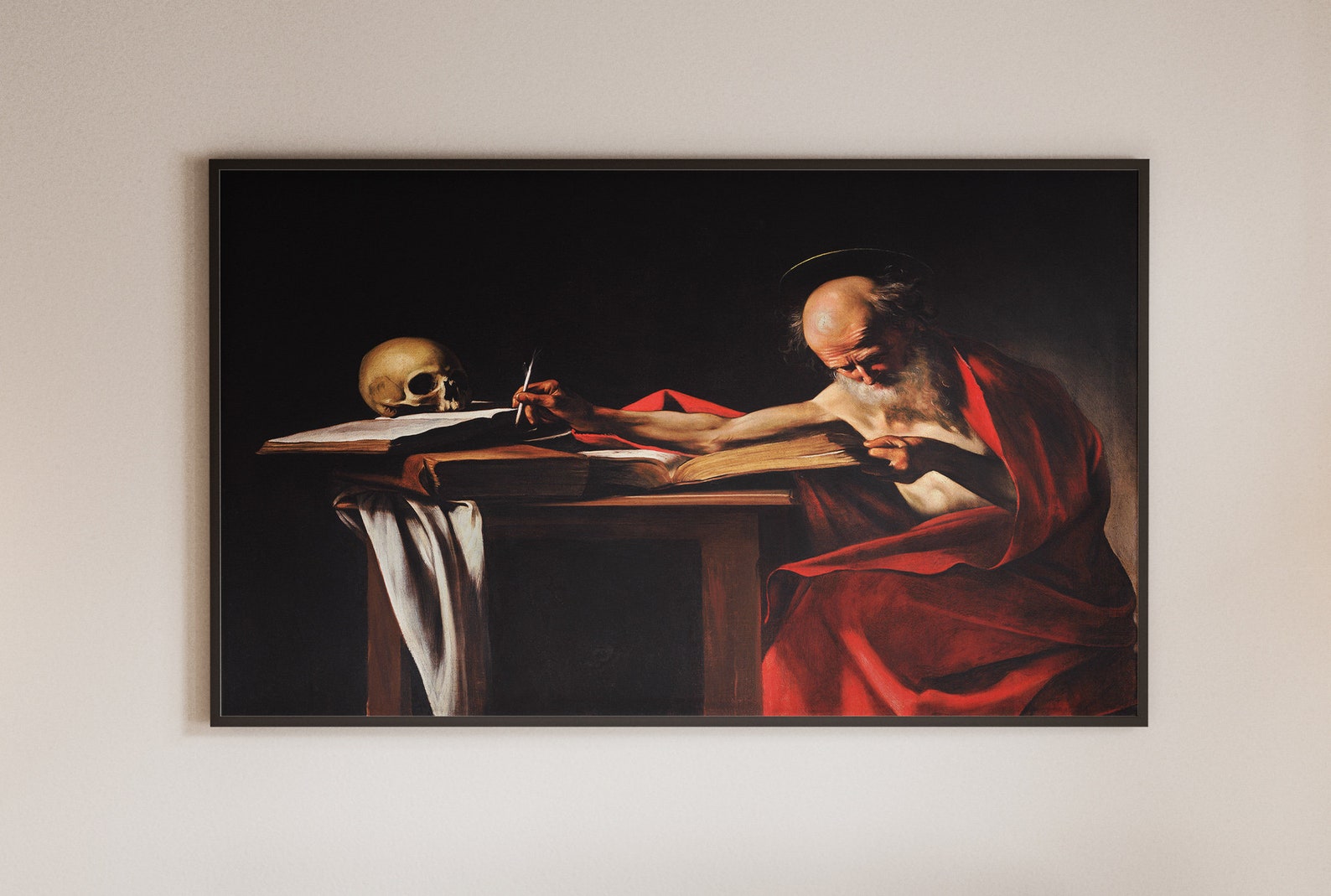 Caravaggio Saint Jerome Writing 1605 Classic Painting | Etsy