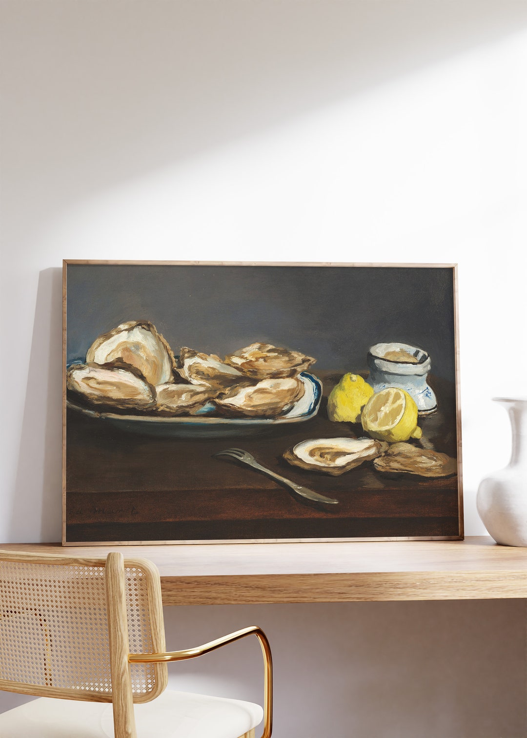 Edouard Manet - Oysters (1862) | Vintage Painting | Breakfast Plate ...