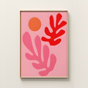 Henri Matisse | Leaves | Exhibition Poster | Mid Century Modern | Pink ...