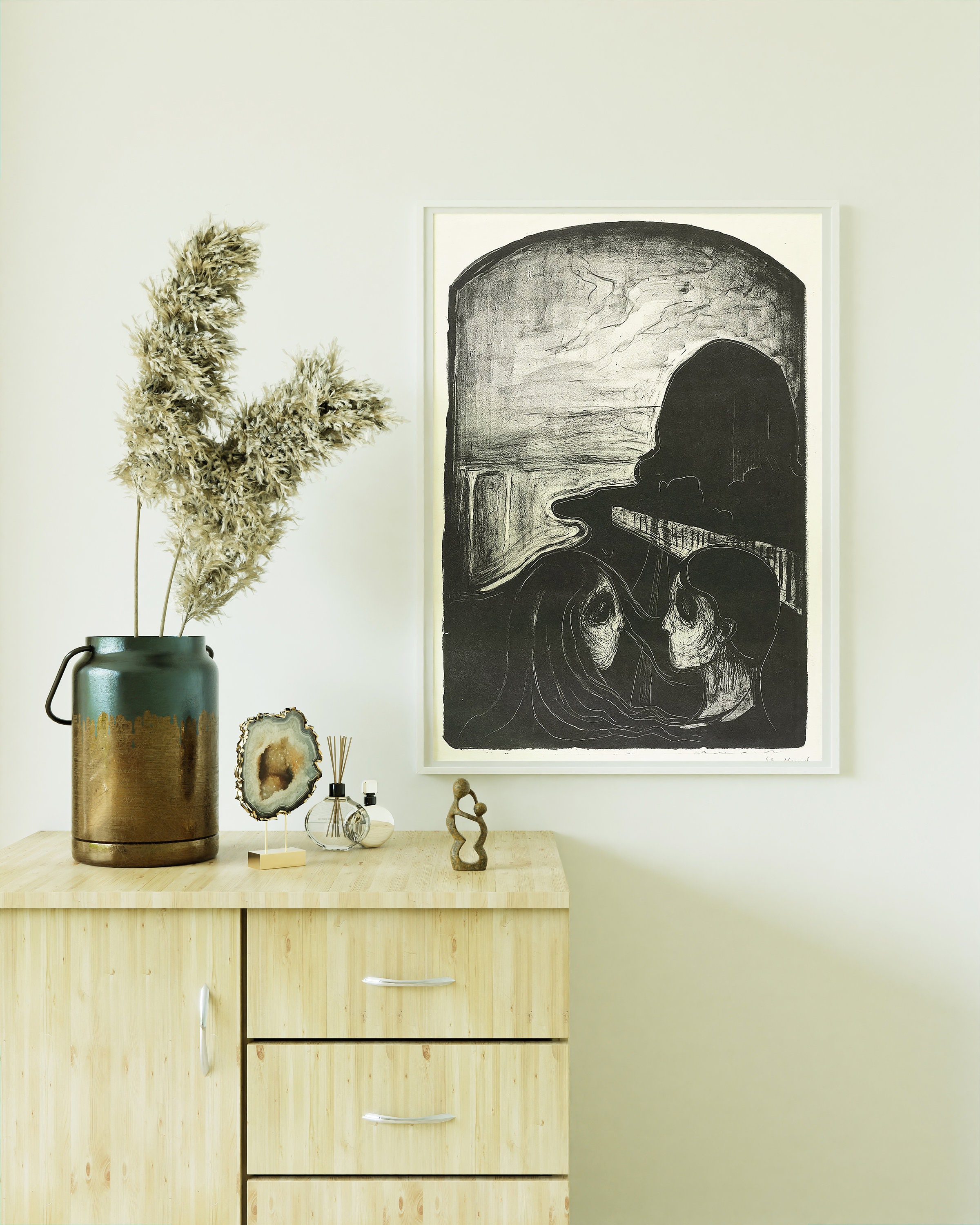 Edvard Munch Attraction 1896 Reproduction of a Classic - Etsy