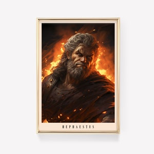Hephaestus Poster | Mythology Poster | Ancient Greece Art | Mythical ...