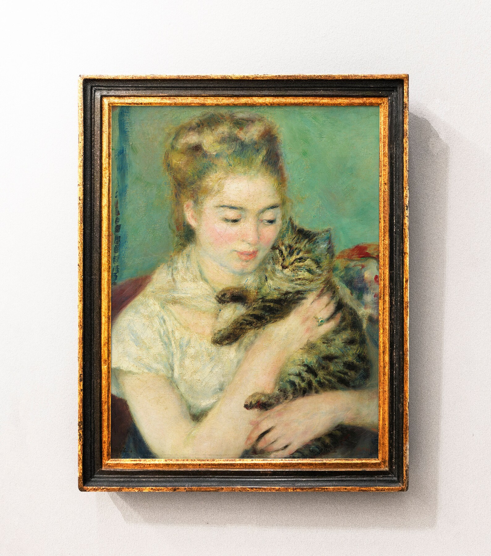 Pierre-auguste Renoir Woman With a Cat 1875 Vintage - Etsy