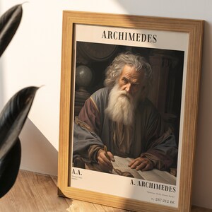 Archimedes | Scientist Portrait | Math Genius Art | Inspirational Quote ...