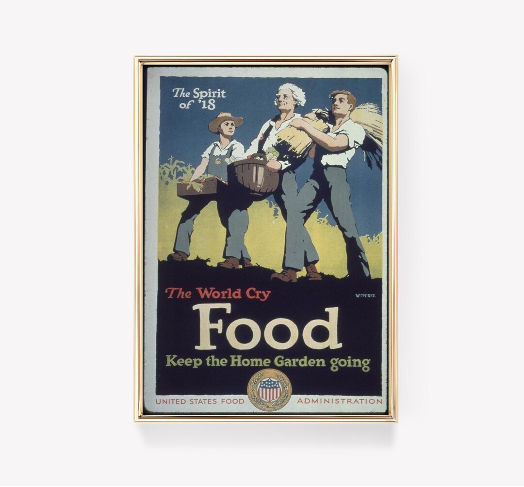 The Spirit of '18 | World Cry Food Poster | Home Garden Art Print ...